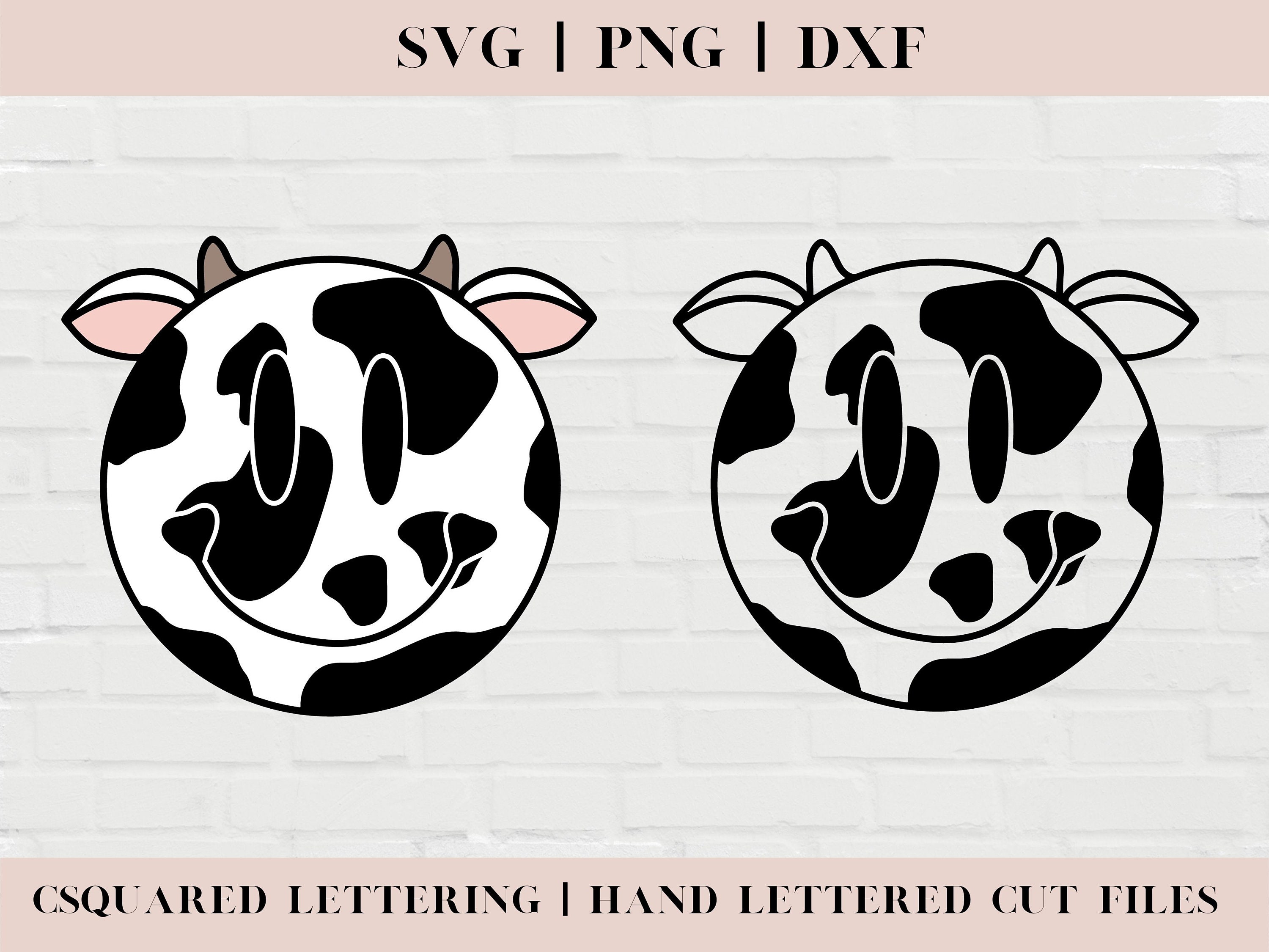 Cow SVG Smiley Face Svg Cow Smiley Face SVG - Etsy