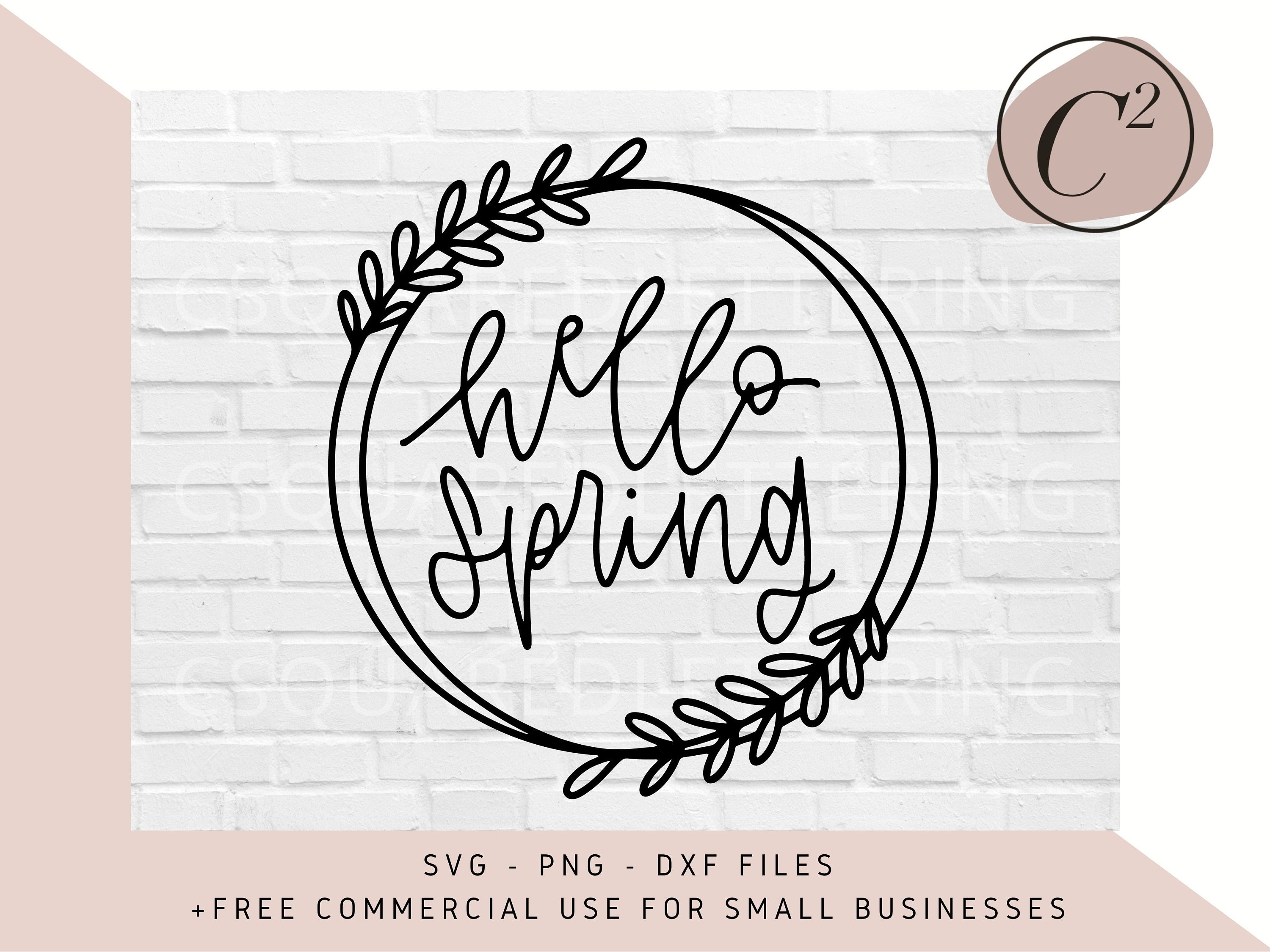 Hello Spring SVG Spring svg Hand Lettered SVG Easter svg | Etsy