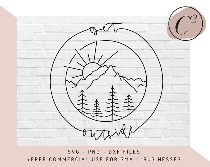 Get Outside Lettered SVG, Explore Svg, Explore Files for Cricut, Nature ...