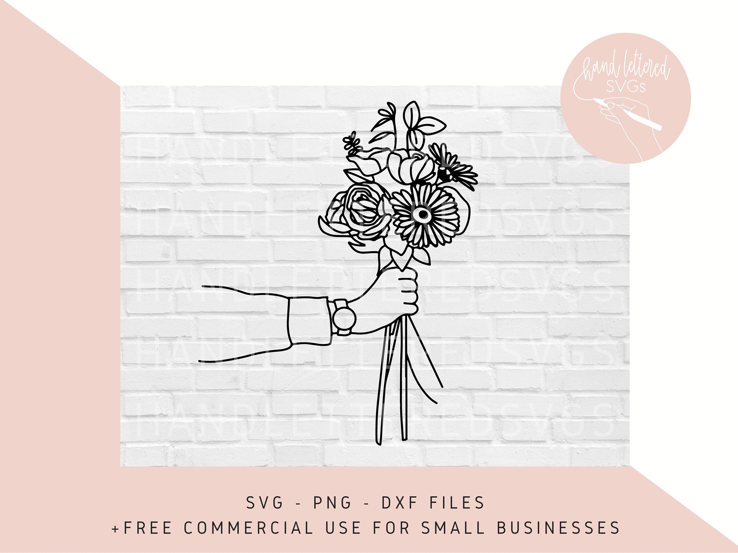 Bunch of Flowers SVG Floral svg Hand Lettered SVG Plant svg | Etsy