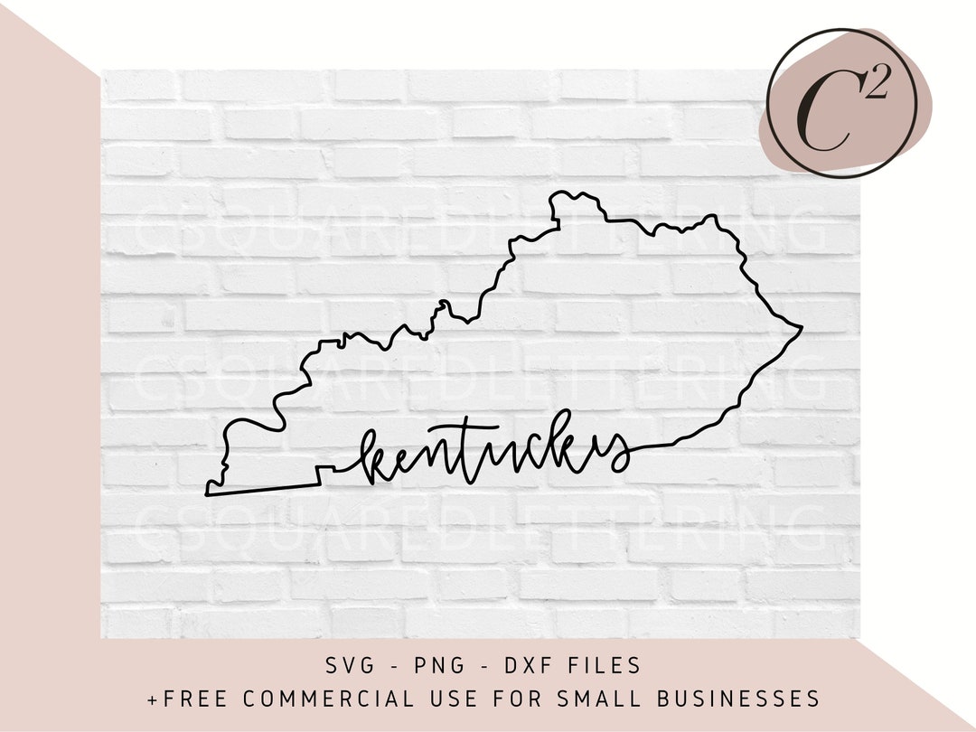Kentucky SVG, Hand Lettered SVG, Kentucky Svg, Kentucky Outline Svg ...
