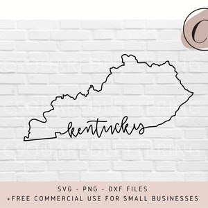 Kentucky SVG, Hand Lettered SVG, Kentucky Svg, Kentucky Outline Svg ...