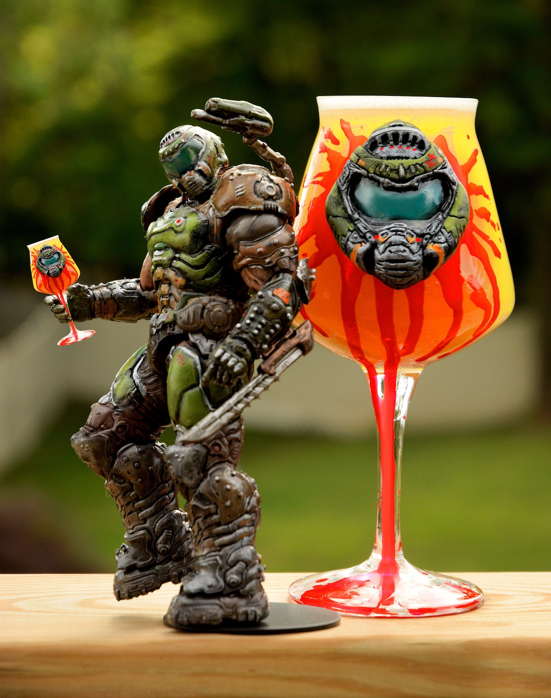 Doom Slayer Beer Glass for Gamers - Doom Eternal - Videogame - Doom Guy ...