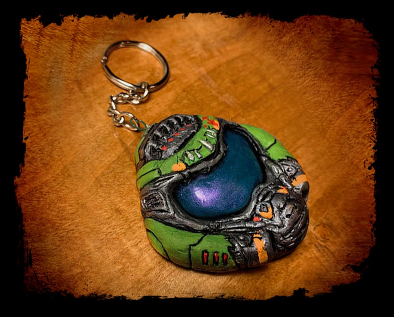 Doom Slayer Keychain for Gamers - Doom Eternal - Videogame - Doom Guy ...
