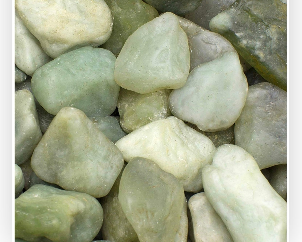 Polished Green Jade Pebbles 1lb Unique Smooth Pebbles | Etsy