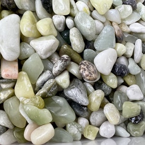 Polished Green Jade Pebbles 1lb Unique Smooth Pebbles - Etsy