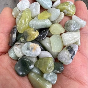Polished Green Jade Pebbles 1lb Unique Smooth Pebbles - Etsy