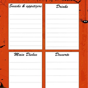 HALLOWEEN PLANNER SET Printable, October Holiday, Printable Party ...