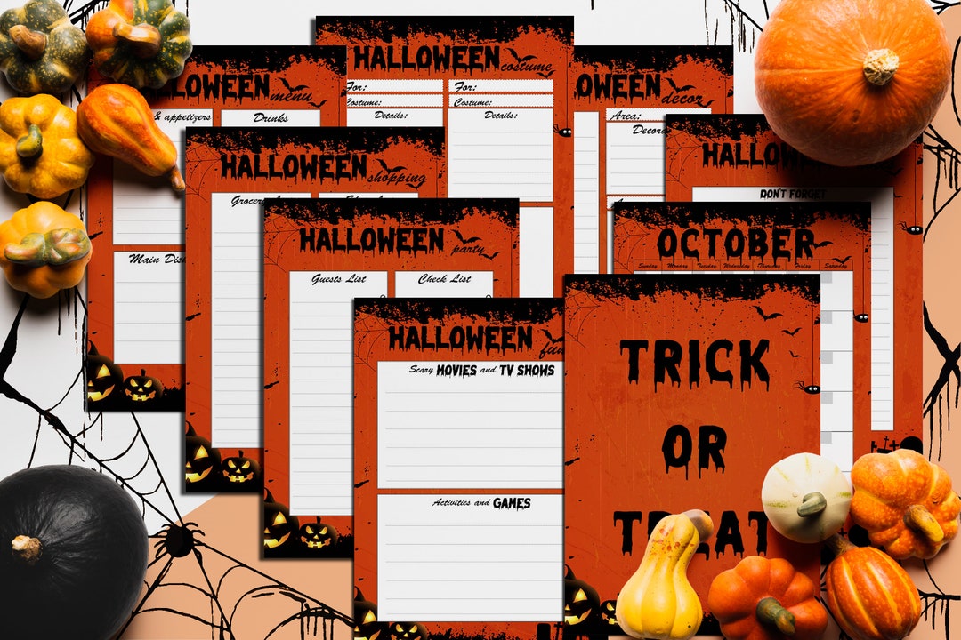 HALLOWEEN PLANNER SET Printable, October Holiday, Printable Party ...
