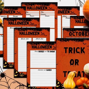 HALLOWEEN PLANNER SET Printable, October Holiday, Printable Party ...