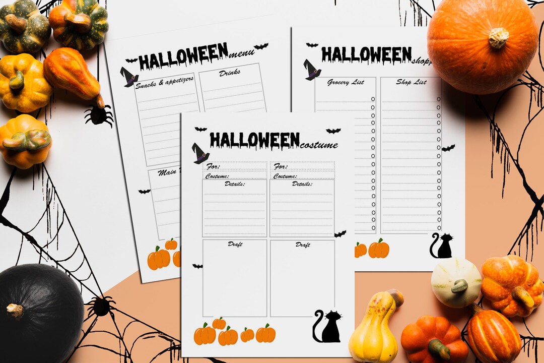 HALLOWEEN PRINTABLE PARTY Organizer, Halloween Printable Planner ...