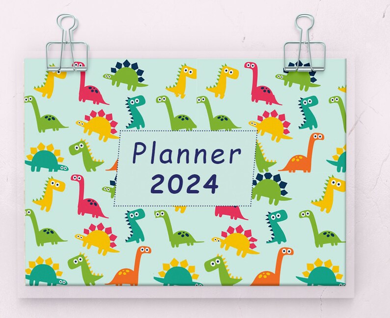 DINOSAUR CALENDAR 2024 PRINTABLE for Instant Download Dinosaur Planner ...