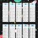Space MULTIPLICATION & DIVISION TABLE Chart Printable With Flash Cards ...