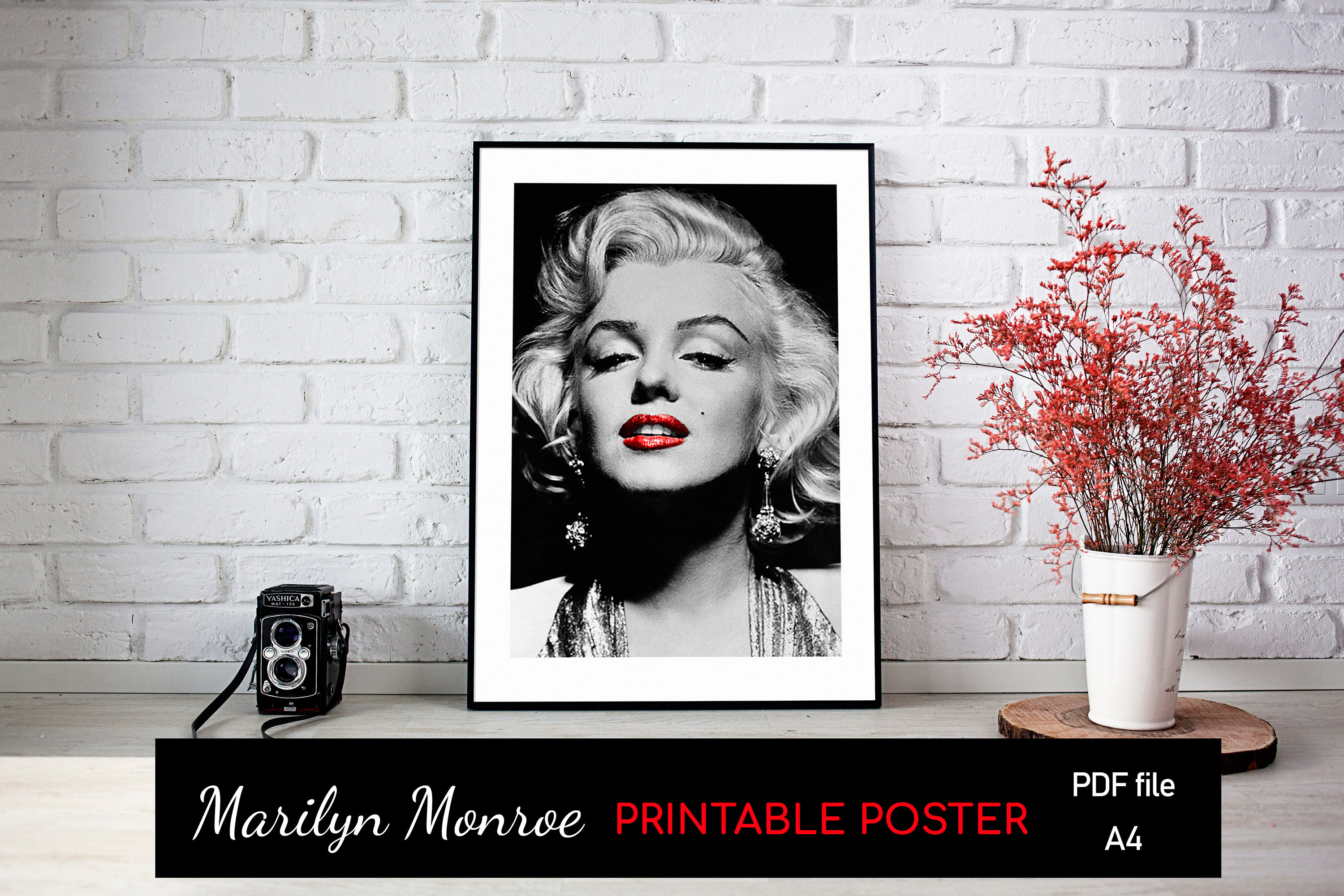 MARILYN MONROE POSTER Printable for Instant Download! Digital Pdf File ...