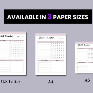 HABIT TRACKER PRINTABLE Planner Undated Planner Organize Daily Routines ...