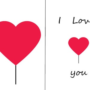 LOVE YOU CARD Printable for Instant Download! Pdf File Print in Home ...