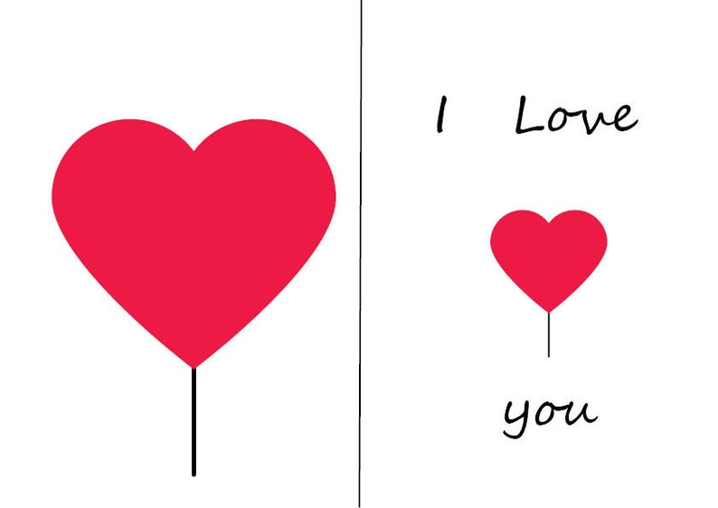 LOVE YOU CARD Printable for Instant Download! Pdf File Print in Home ...