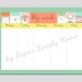 KIDS DAILY SCHEDULE Animals Printable for Instant Download Horizontal ...