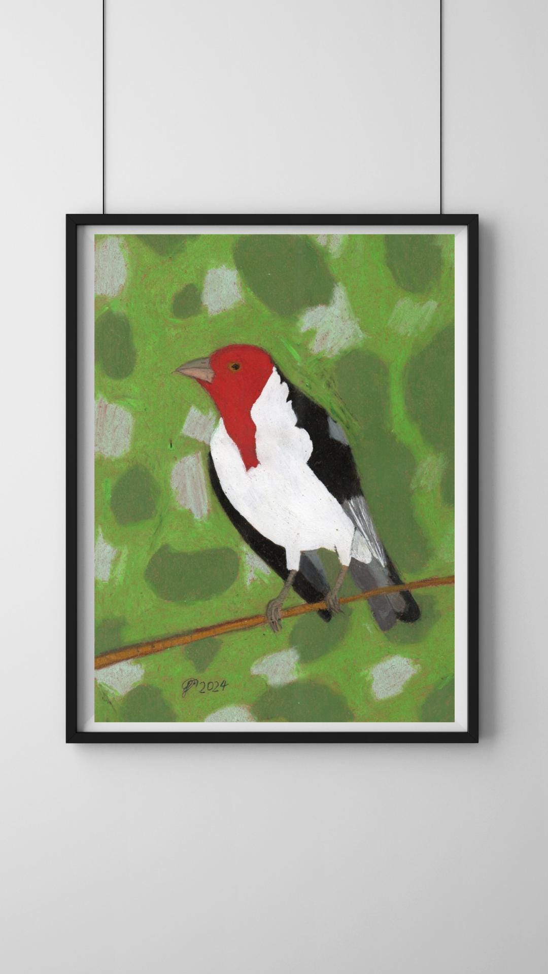 Brazilian Bird Illustration A4 Drawing With Oil Pastel on Paper Made by ...