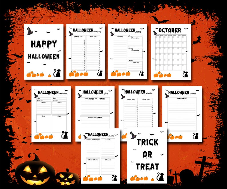 HALLOWEEN PRINTABLE PARTY Organizer, Halloween Printable Planner ...