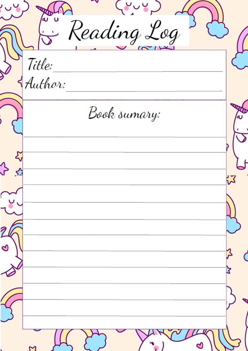STUDENT PLANNER PRINTABLE Bundle With 5 Planner Pages Unicorn Theme ...