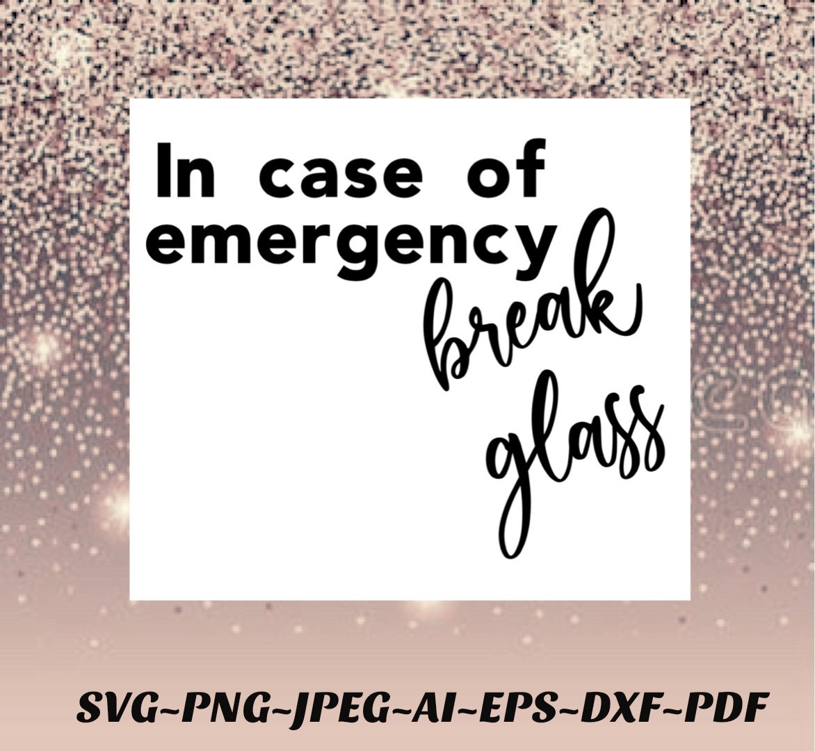 Coffee Svg File Shadow Box Png File in Case of Emergency Break - Etsy