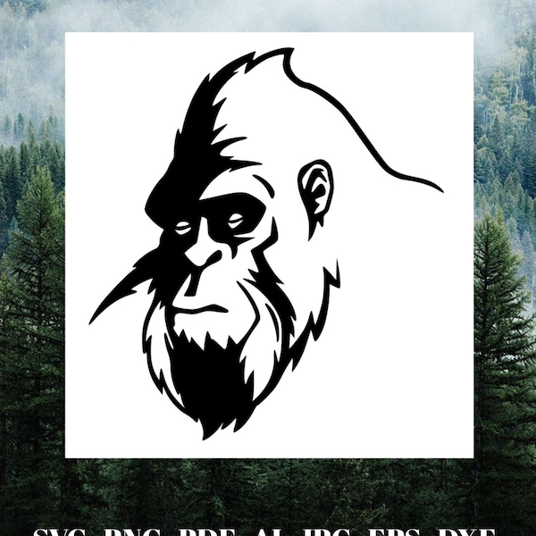 Peeking Bigfoot Svg - Etsy