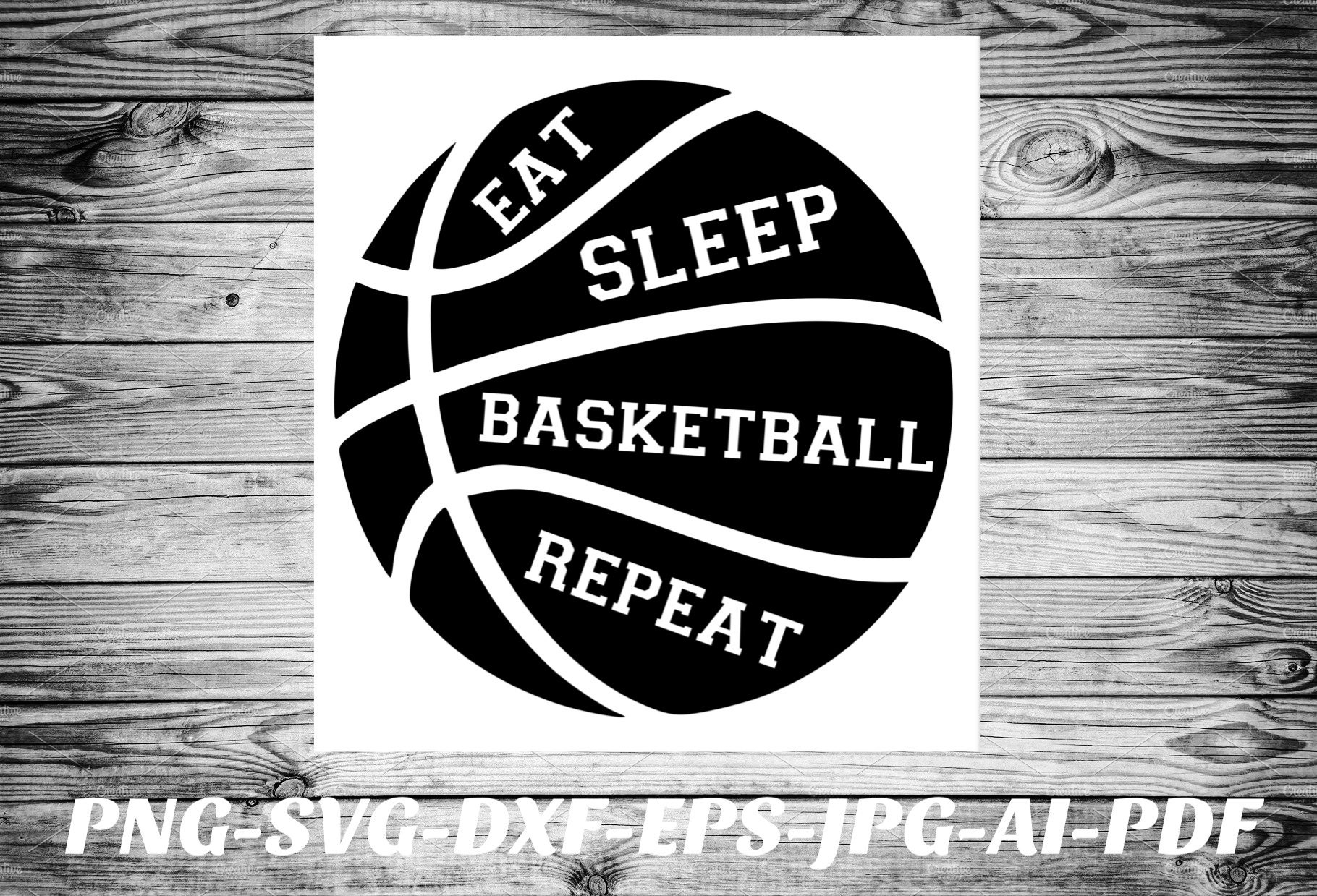 Basketball SVG File Eat Sleep Basketball Repeat Png File Cricut Cameo ...