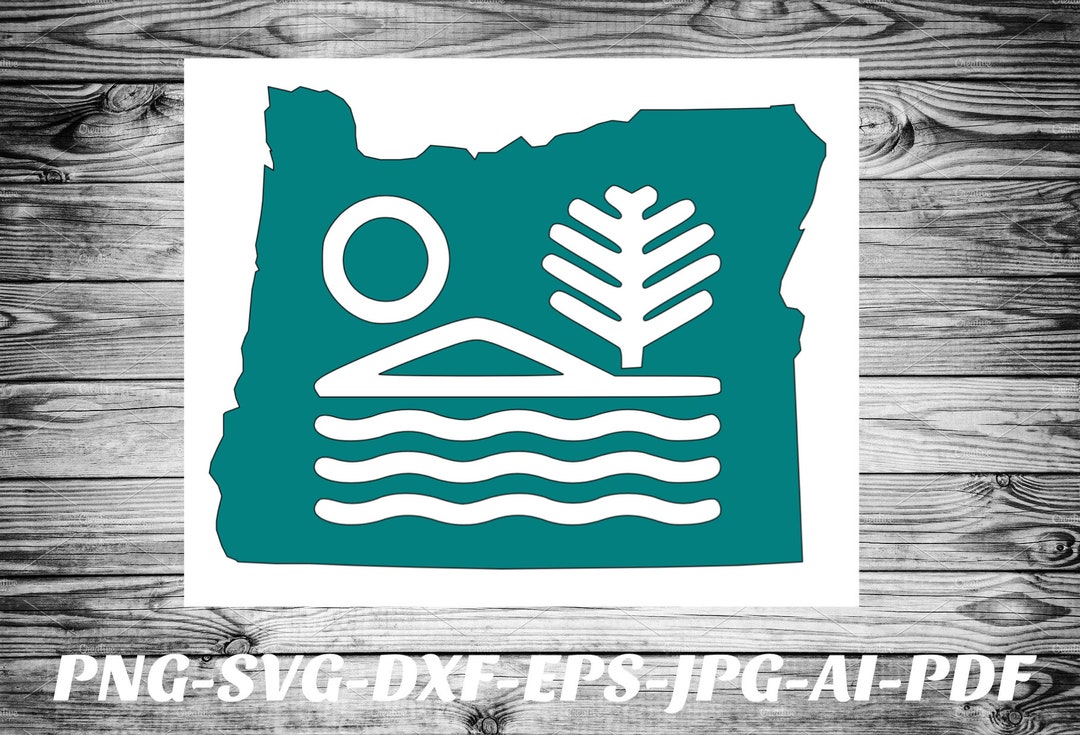 Oregon SVG File Mountains Trees Coast Png File Cricut Silhouette Car ...