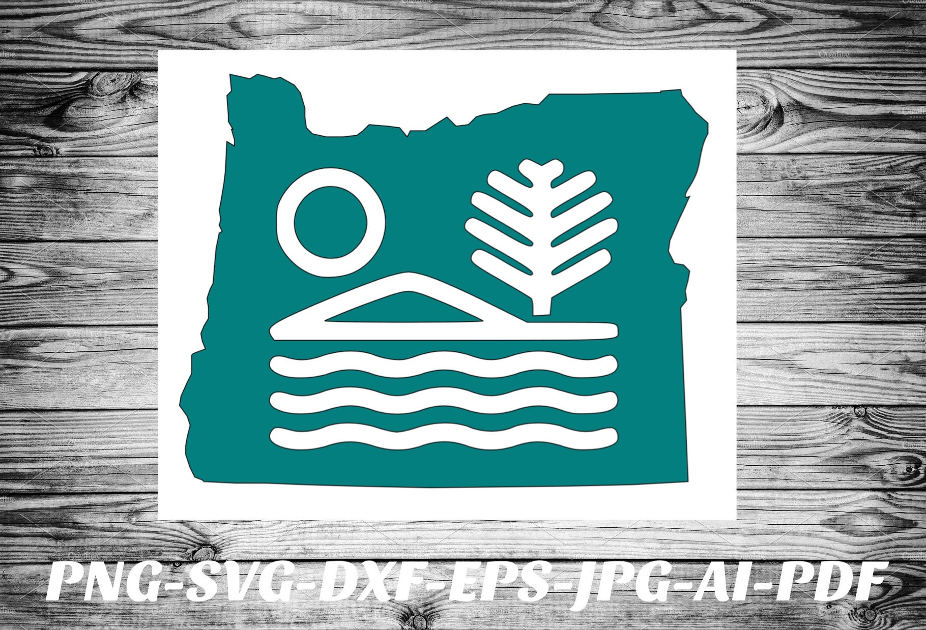 Oregon SVG File Mountains Trees Coast Png File Cricut | Etsy