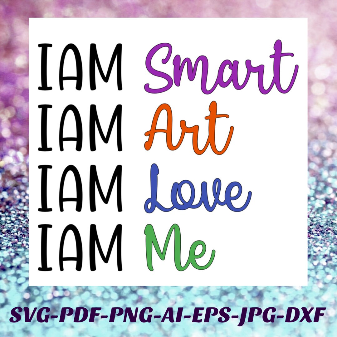 Kids SVG I Am Smart Png Love Svg Cricut Cameo Vinyl Decal, Iron On ...