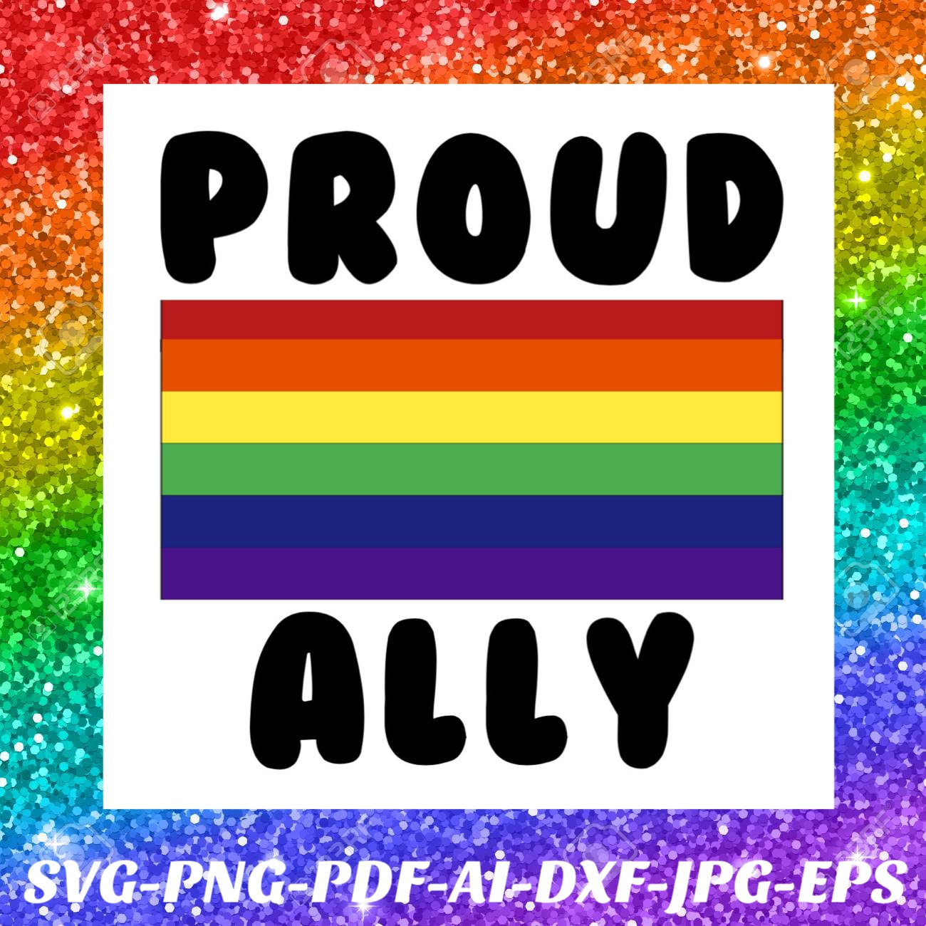 Proud Ally svg Rainbow png LGBTQIA Svg pride svg Cricut Cameo | Etsy