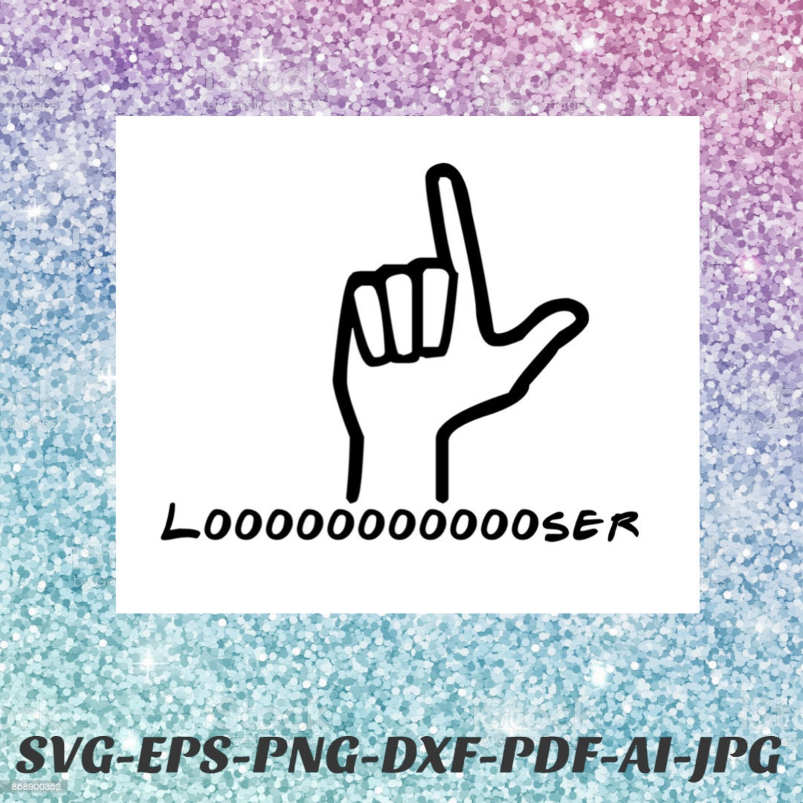 Loser SVG Asl PNG Sign Language Cricut Silhouette Infusible - Etsy