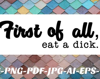 Eat a Dick Decal - Etsy