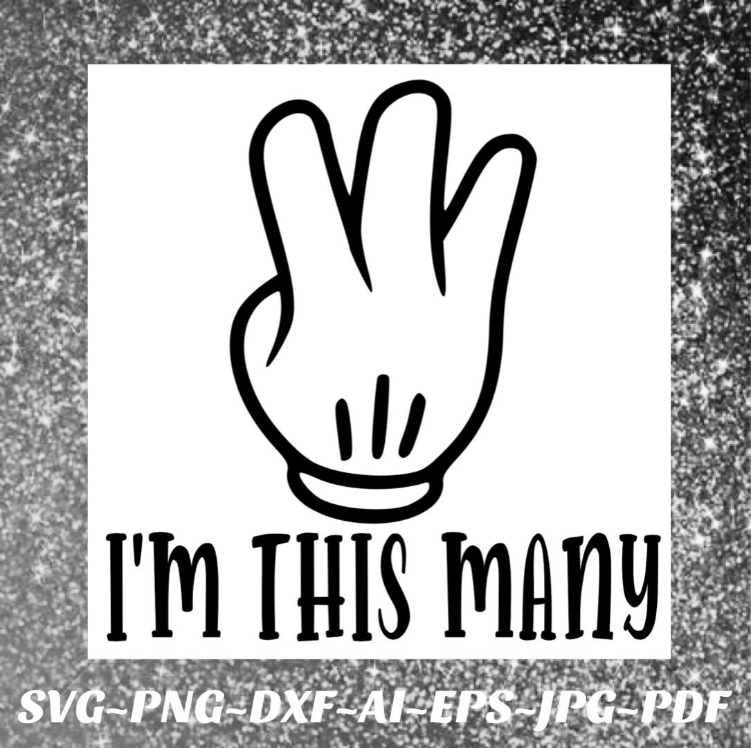 Turning Three Svg 3 Years Old Png Third Birthday Svg Cricut - Etsy