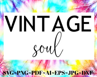 Vintage SVG File Vintage Soul Png File Bundle for Cricut Cameo - Etsy