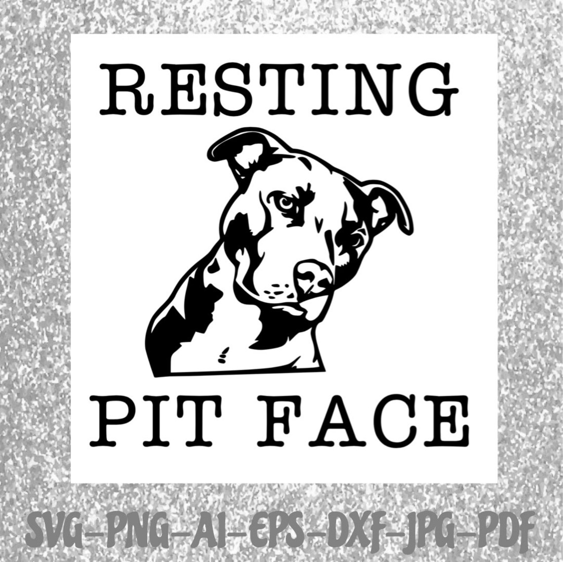 Pit Bull SVG Pitbull Png Resting Pit Face Svg Cricut - Etsy