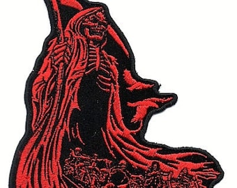 Red Grim Reaper Patch - Etsy