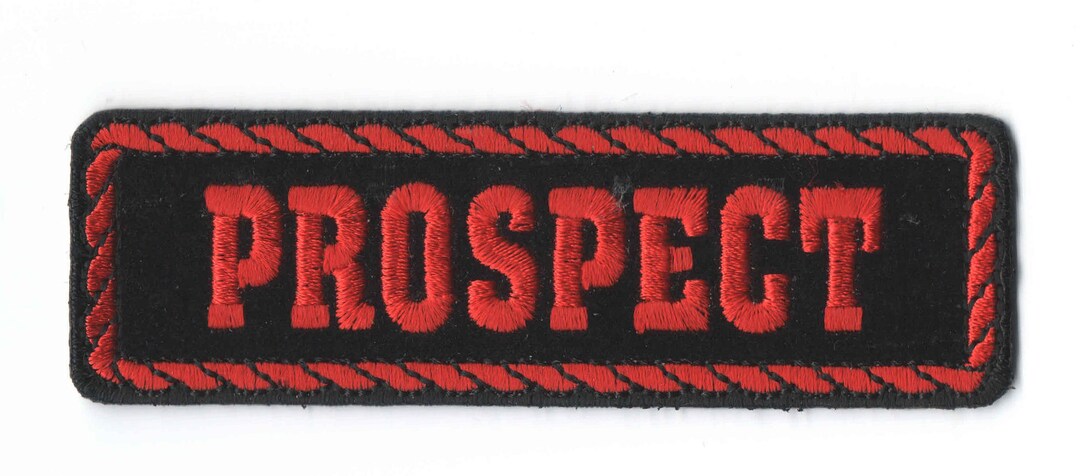 Prospect Logo Red/black Iron on Sew on Embroidered Patch 4 X 1 1/2 - Etsy
