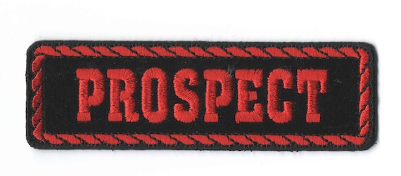 Prospect Logo Red/black Iron on Sew on Embroidered Patch | Etsy