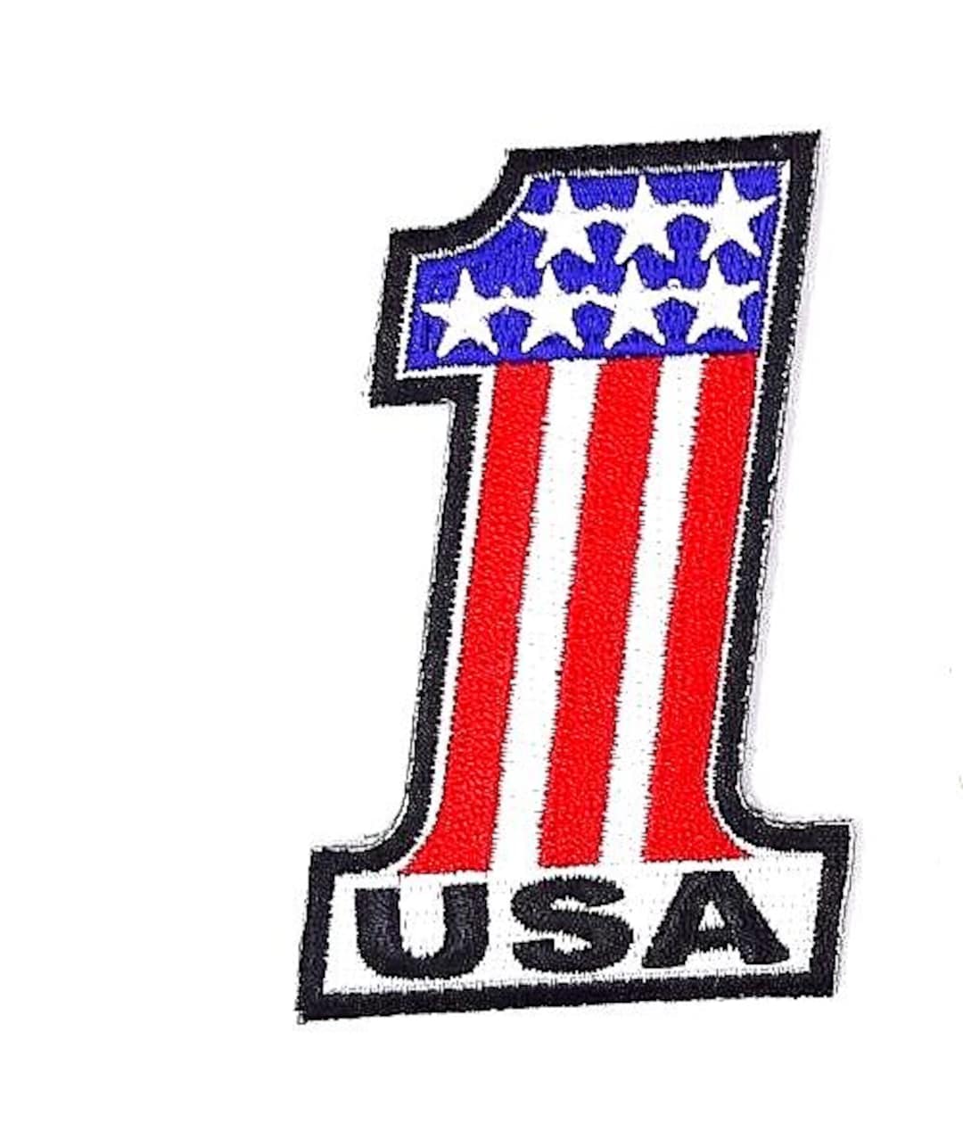 USA Number 1 Flag Iron on Sew on Embroidered Patch 2" X 3" - Etsy