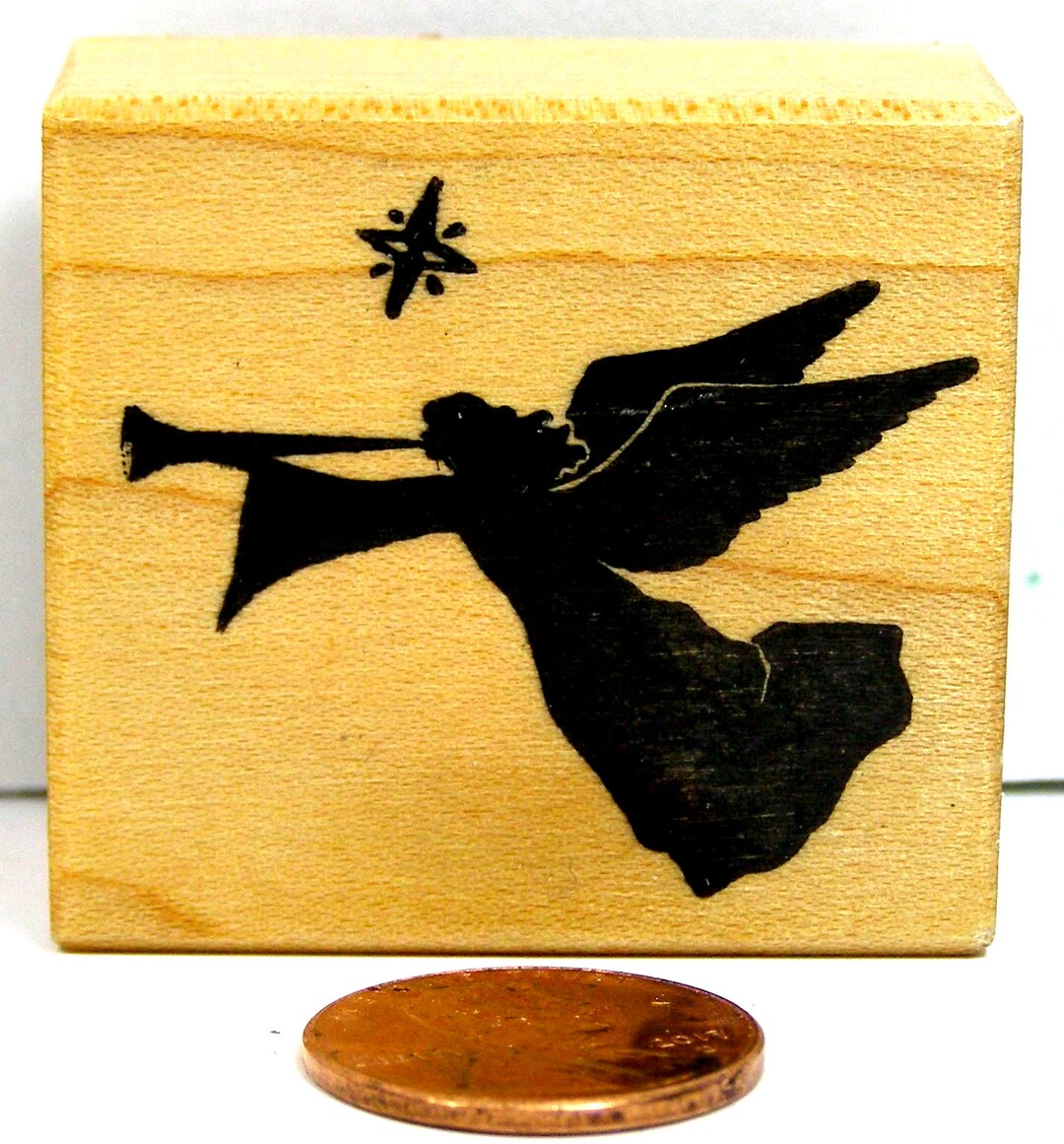 Rubber Stamp PSX 1983 Angel With Trumpet 1-1/2x1-1/2" BAX - Etsy