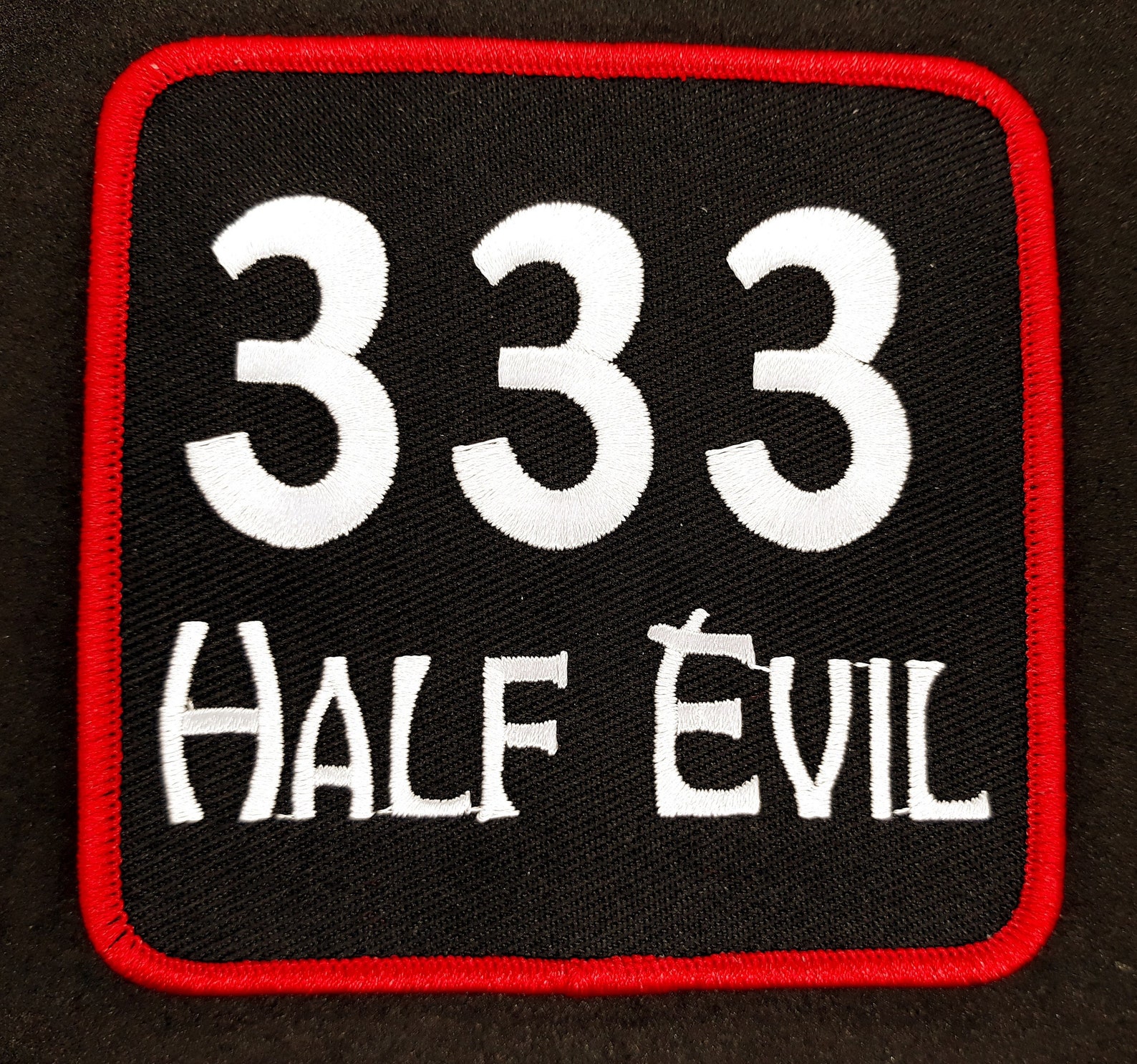 333 Half Evil Iron on Sew on Embroidered Patch 3.5 X - Etsy