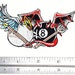 Devil 8 Ball Angel Cue Ball Iron on Sew on Embroidered Patch 4 " X 2 1/ ...