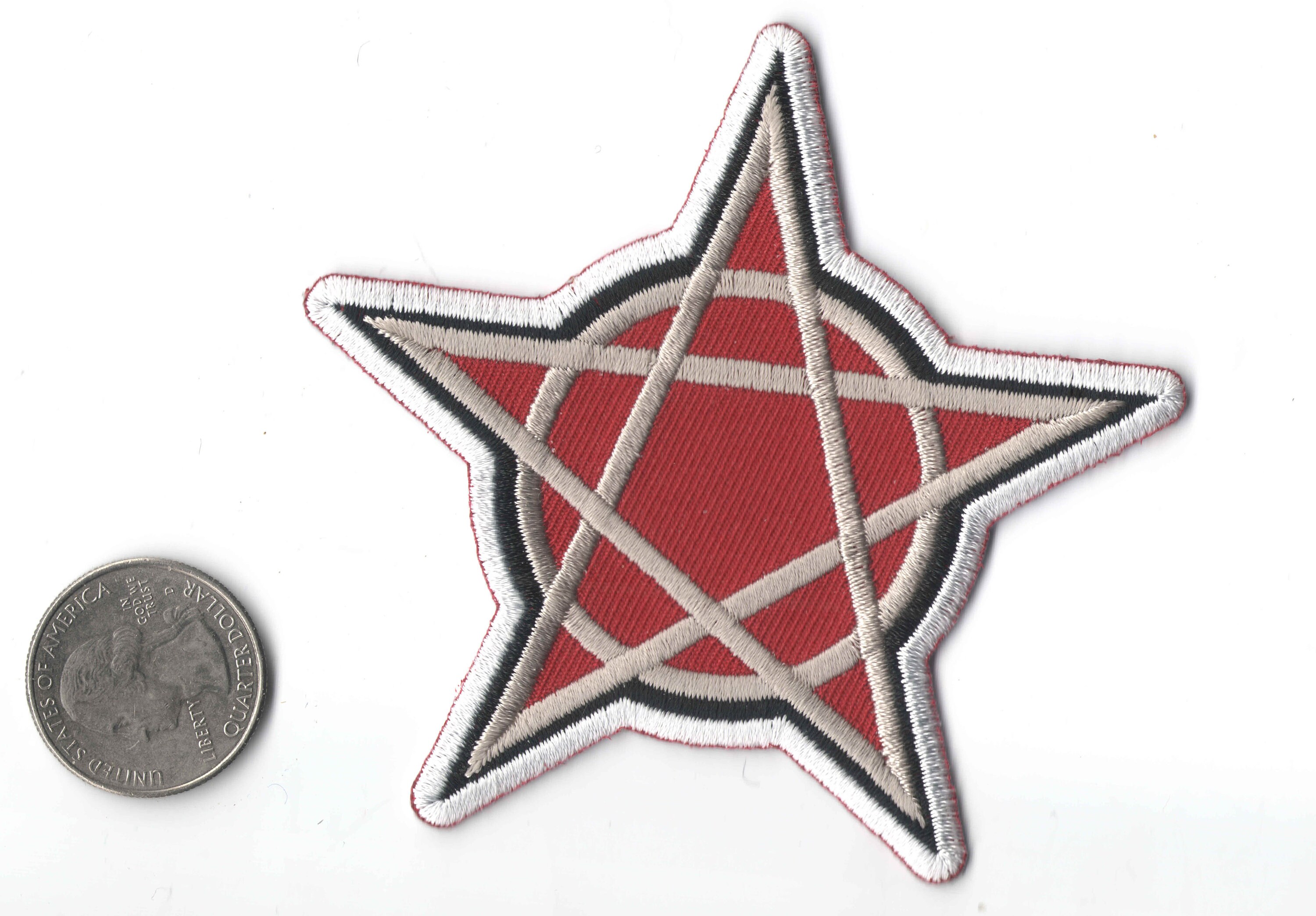 Pentagram Die-cut Iron On Sew On Embroidered Patch 3.5x | Etsy