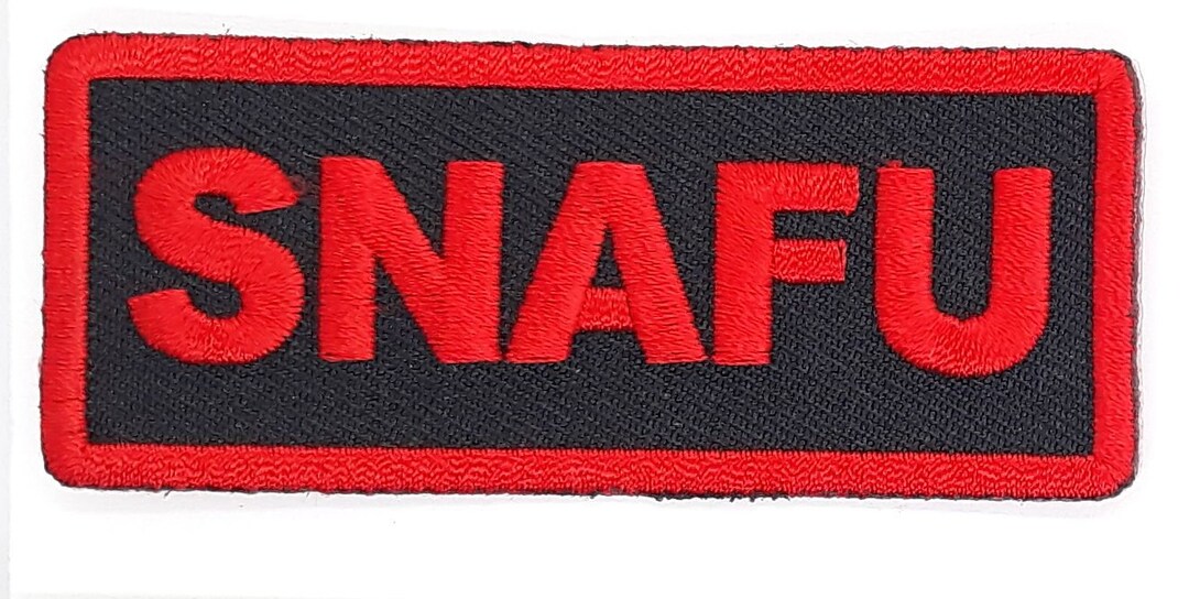 SNAFU Red & Black Logo Iron on Sew on Embroidered Patch 3"x1 1/4" - Etsy