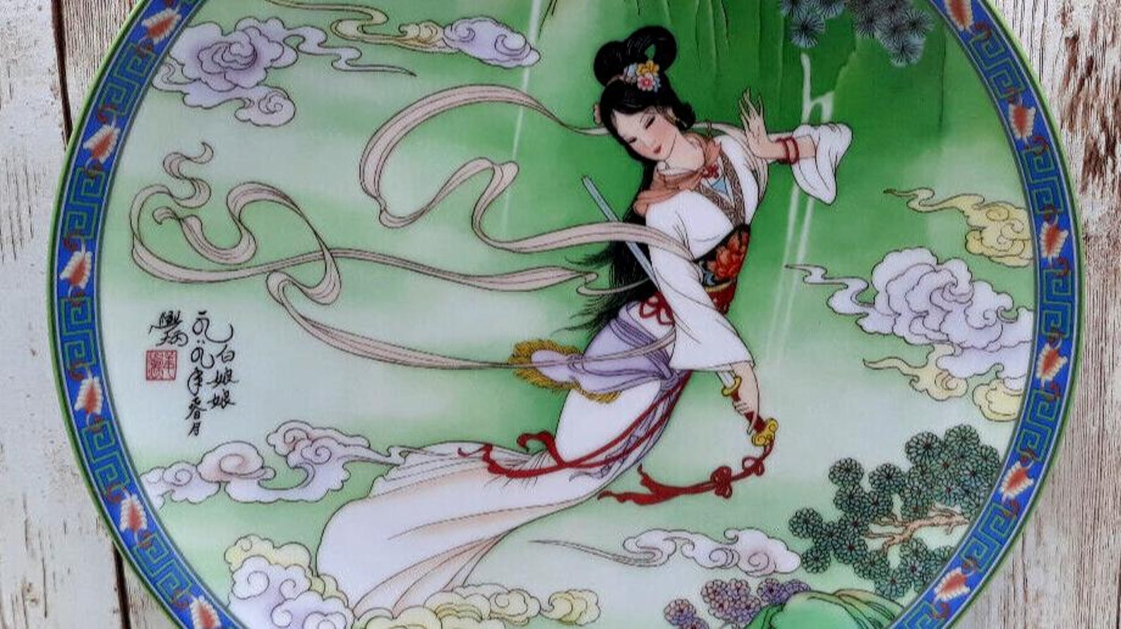 Lady White - Legends of West Lake Hand Painted Porcelain Collectible ...