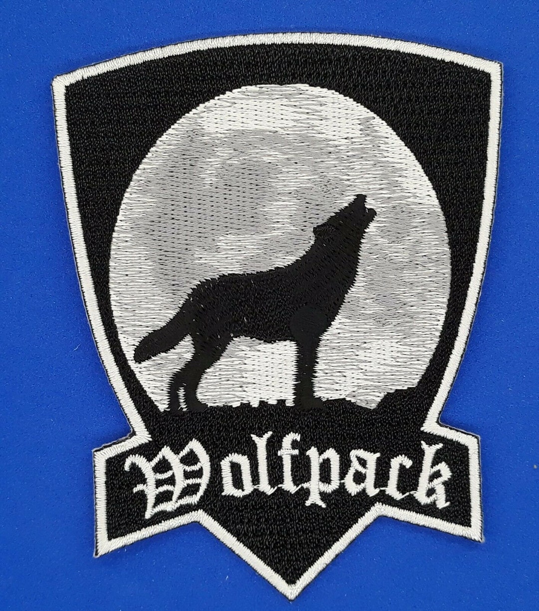 Wolfpack White & Black Howling Iron on Sew on Embroidered Patch 3"x 4 ...
