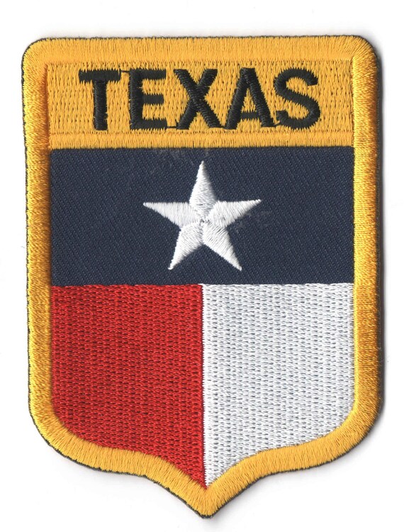 Texas State Shield Iron on Sew on Embroidered Patch 2 | Etsy