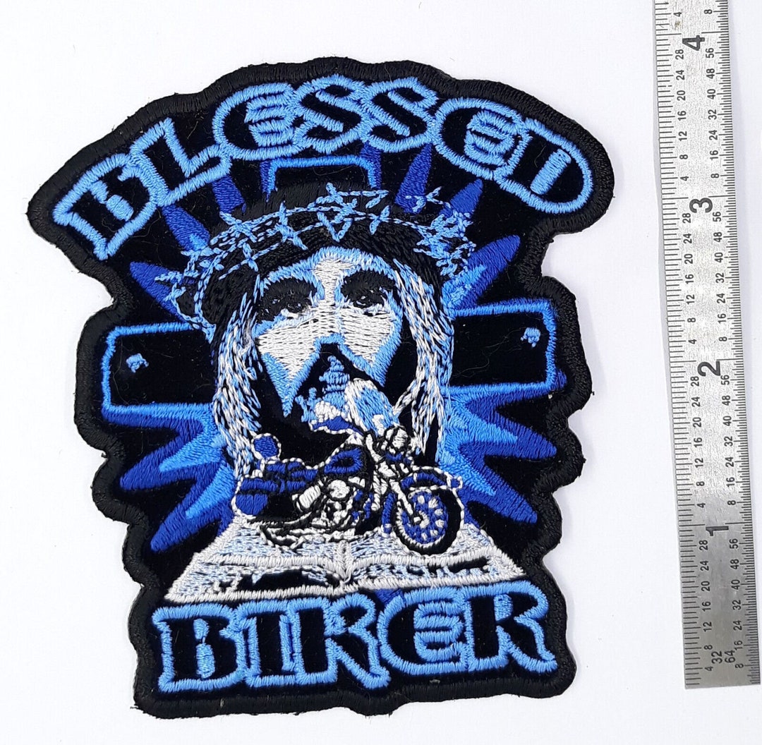 Blessed Biker Ride With JESUS Cross Iron on Patch 3 1/2 X 4 - Etsy